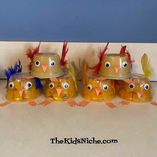 Easter Chicks Made From Fruit Cups – The Kids Niche